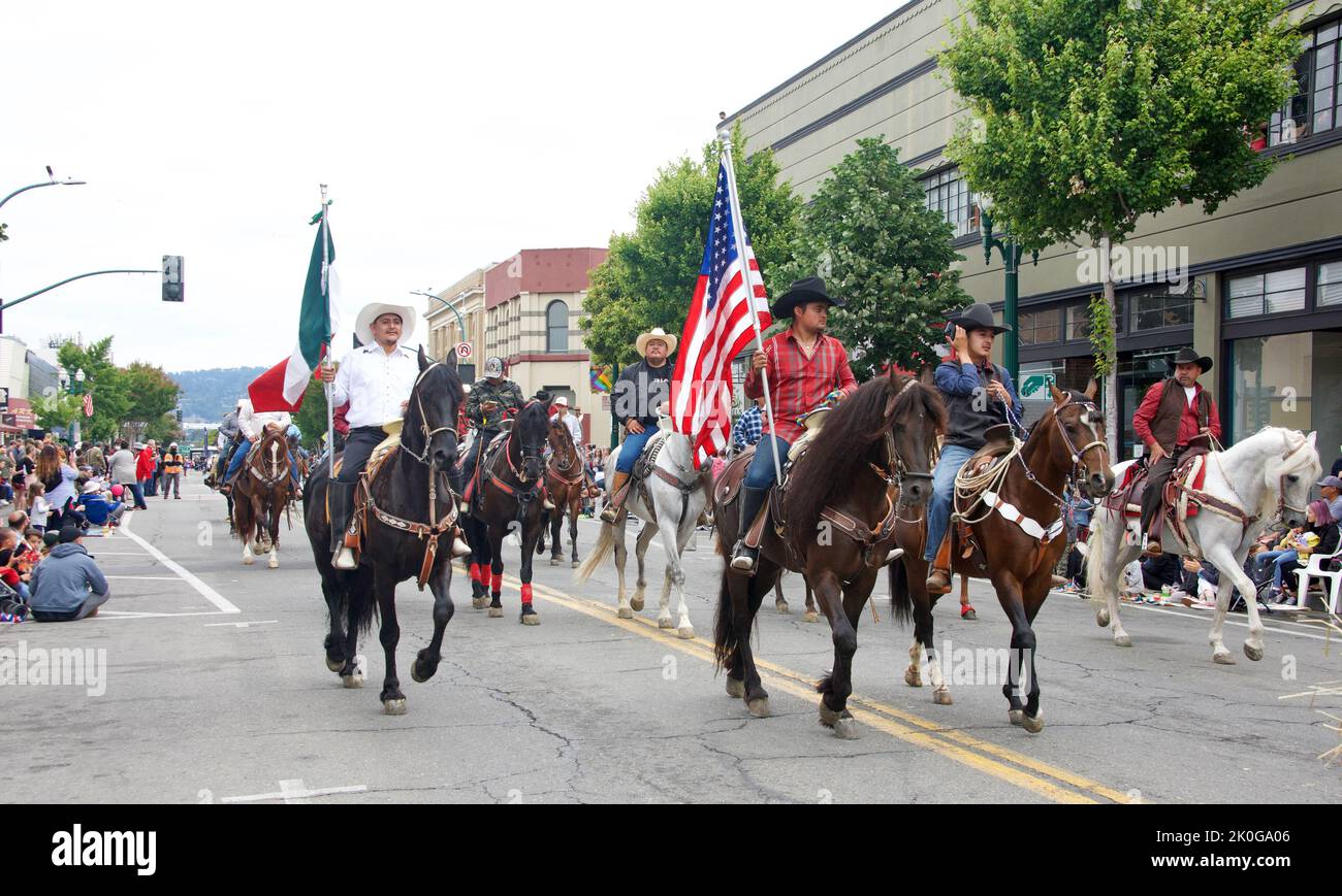 Alameda, CA - July 4, 2022: Participants in the Alameda 4th of July ...