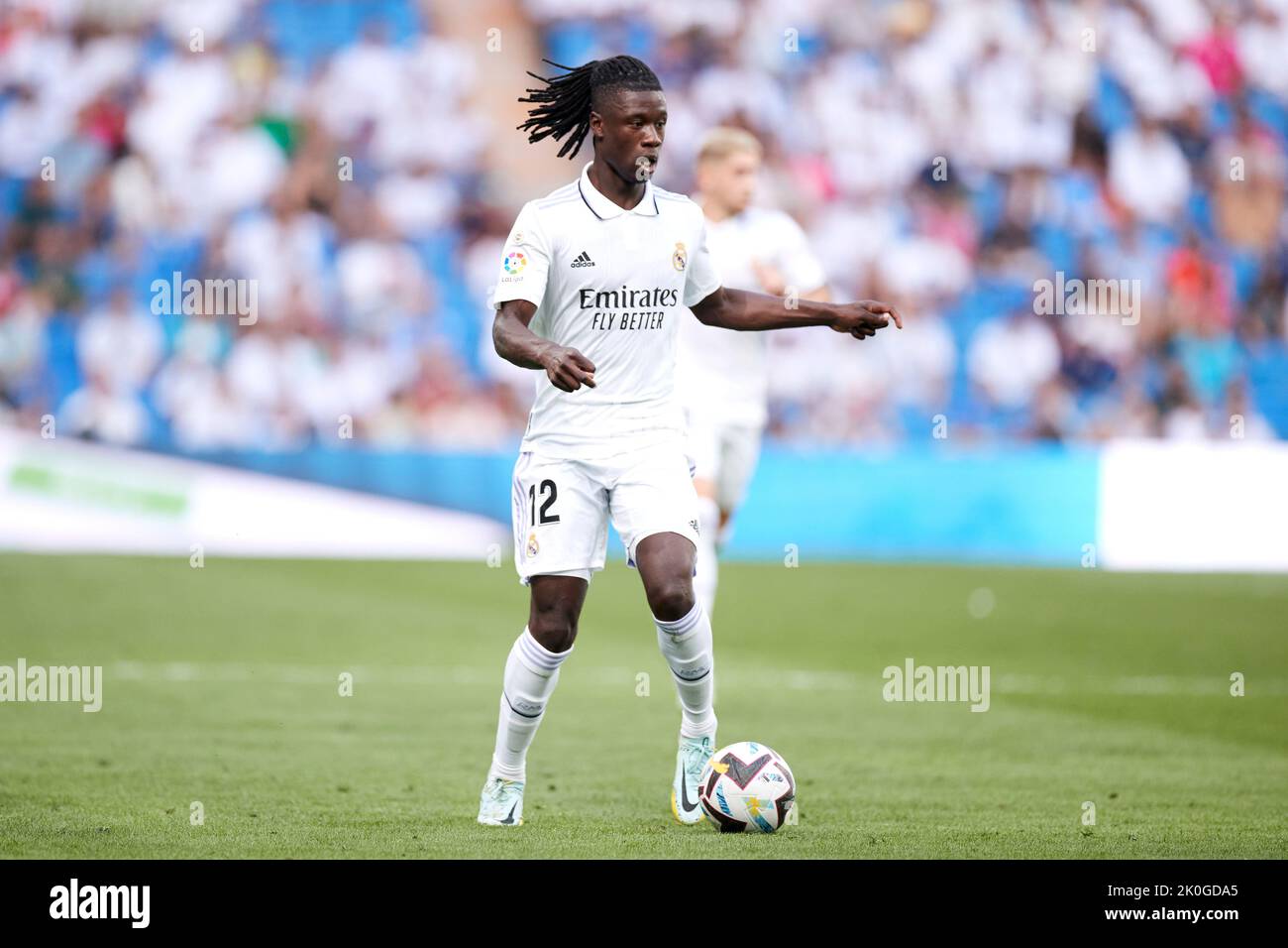 MADRID, SPAIN - SEPTEMBER 11: Eduardo Camavinga of Real Madrid CF in ...