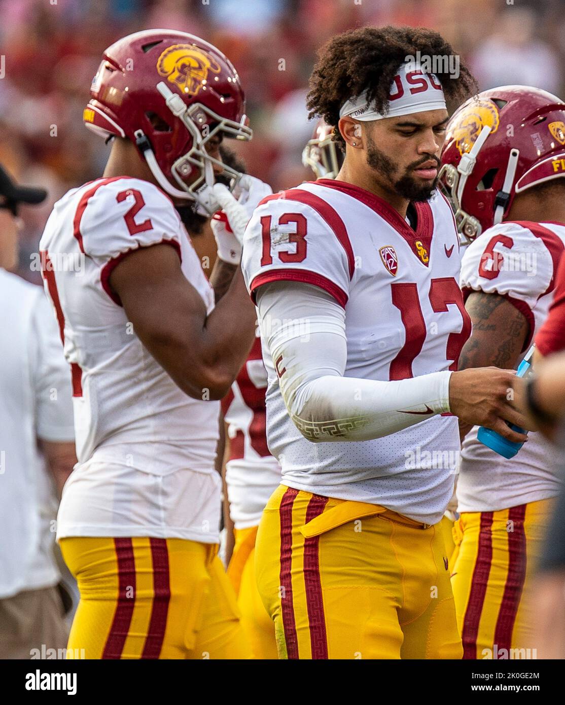 Stanford Stadium. 10th Sep, 2022. CA U.S.A. USC quarterback Caleb ...