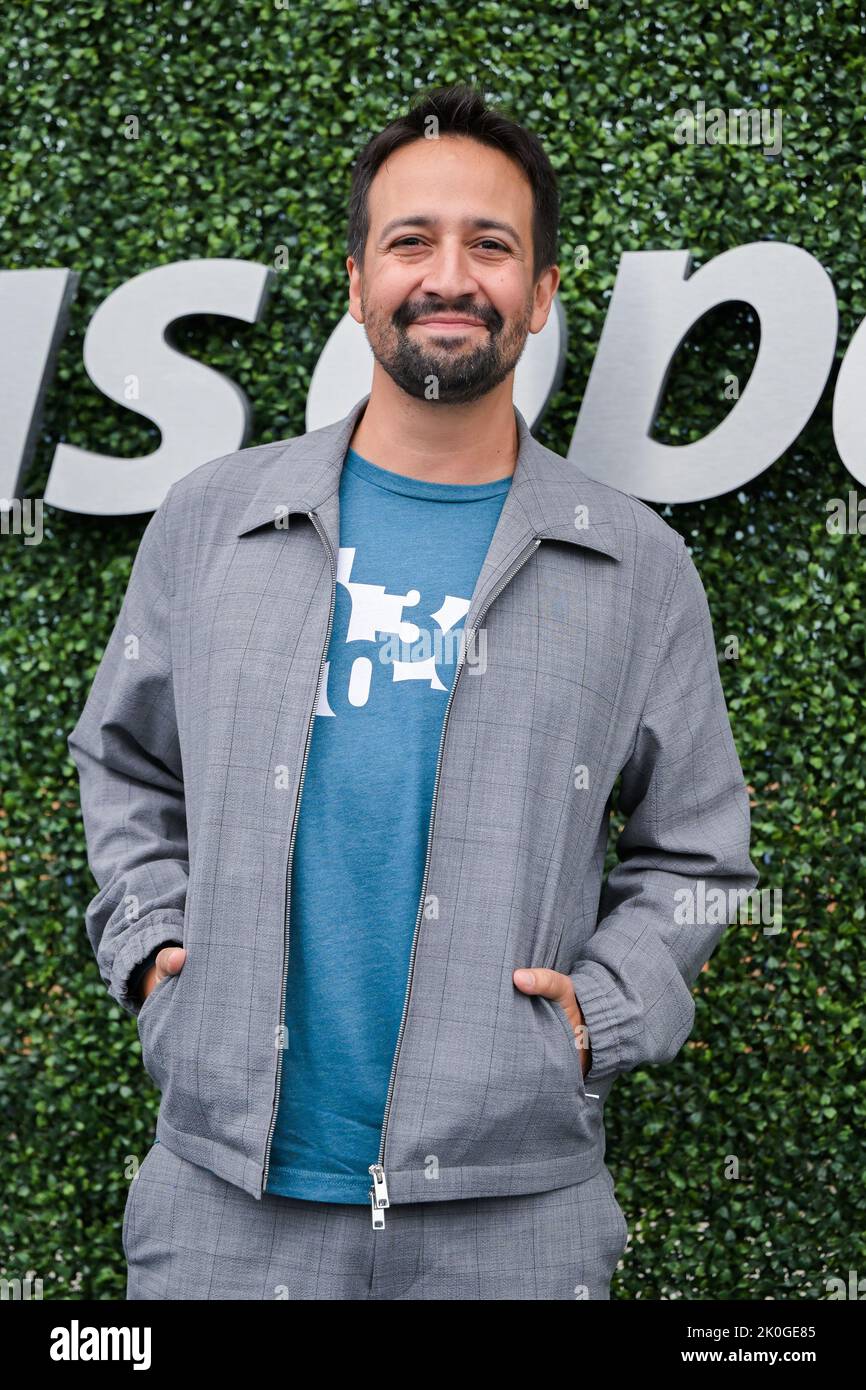 Lin-Manuel Miranda arrives ahead of the US Open tennis 2022 men’s final ...