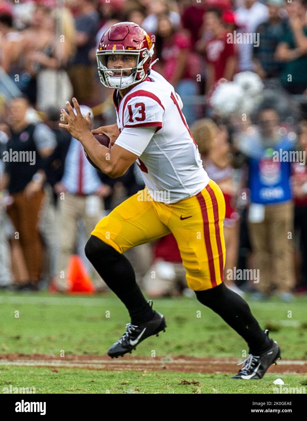 Stanford Stadium. 10th Sep, 2022. CA U.S.A. USC quarterback Caleb ...