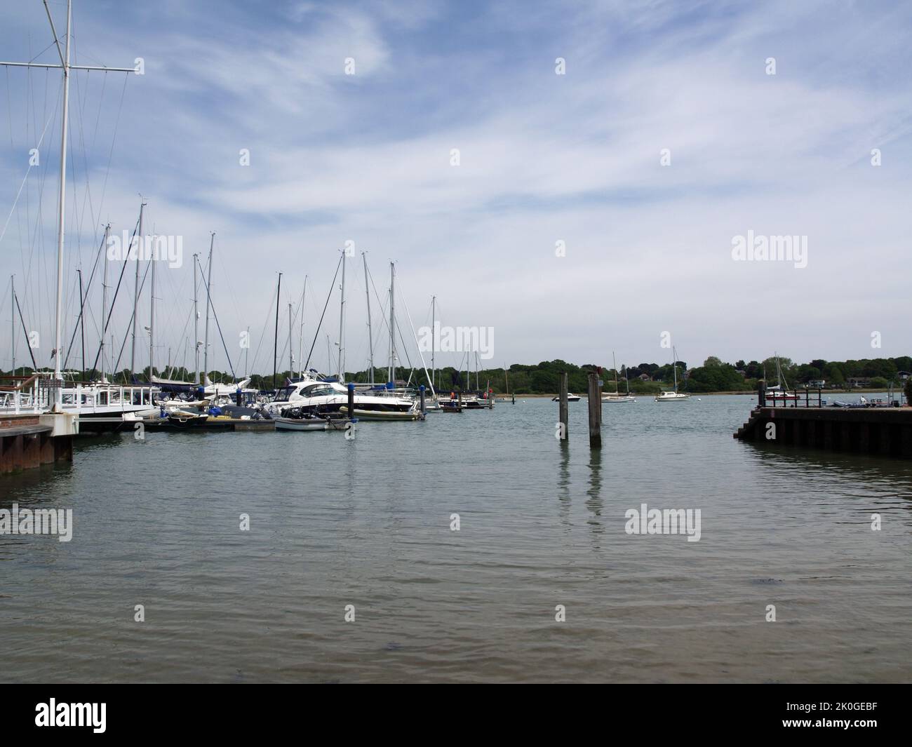 View of the Hamble River, Hamble-Le-rice, Hampshire, England, UK Stock ...