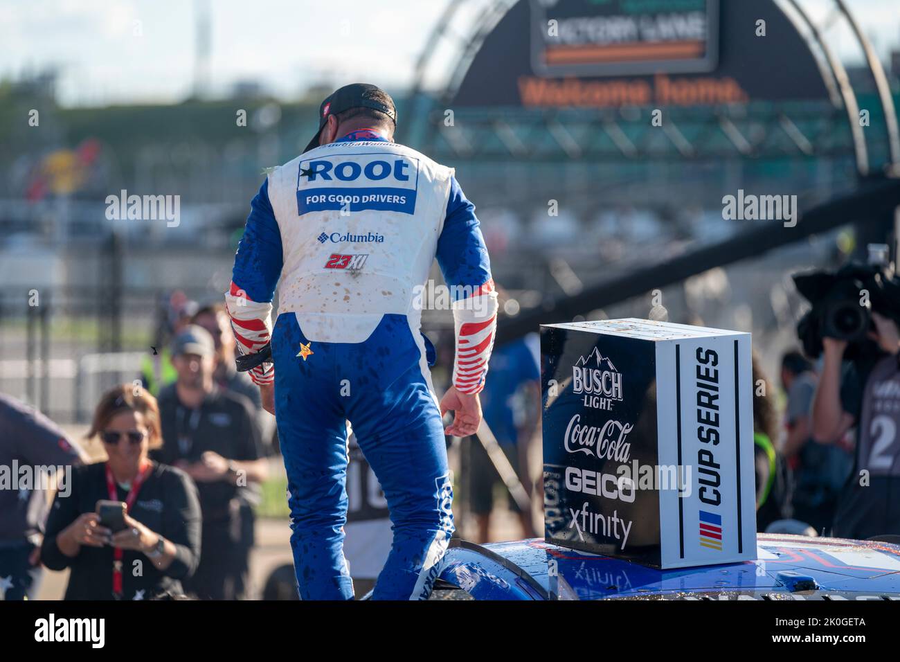 Kansas City, KC, USA. 9th July, 2022. Bubba Wallace wins for the ...