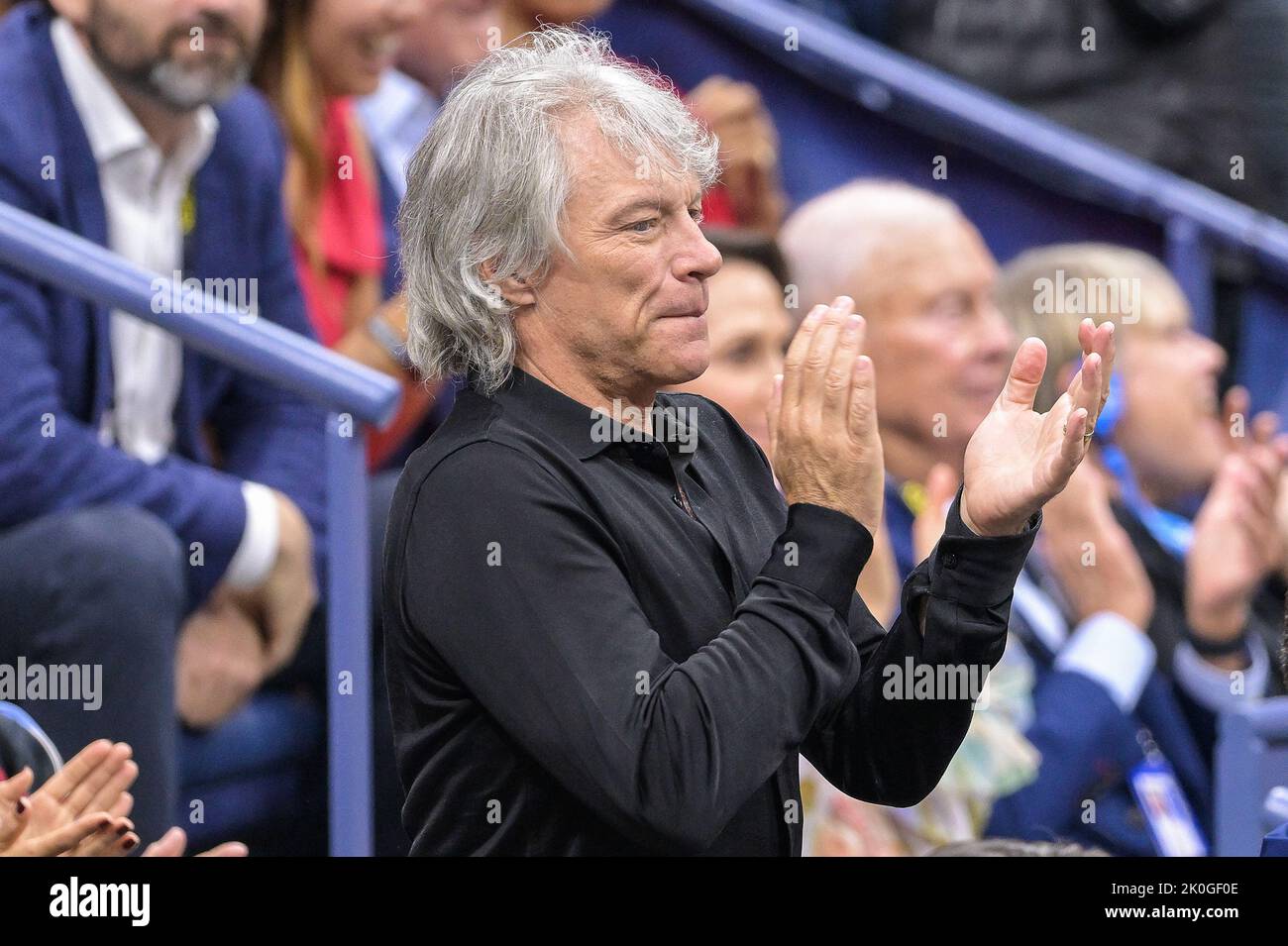 New York, USA. 11th Sep, 2022. Jon Bon Jovi watches the US Open tennis ...