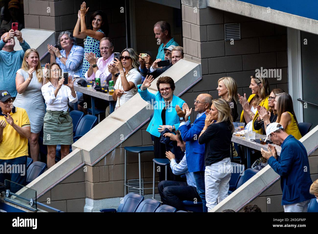 Billy Jean King at the women's final at the 2022 US Open Stock Photo ...