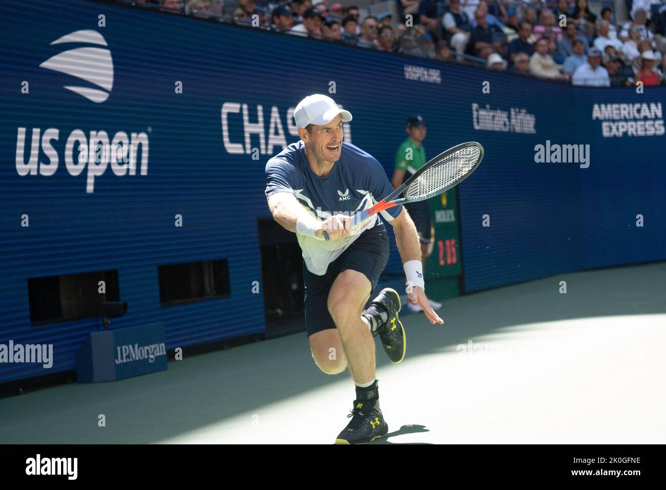 Andy Murray (GBR) competing at the 2022 US Open Tennis Championships ...