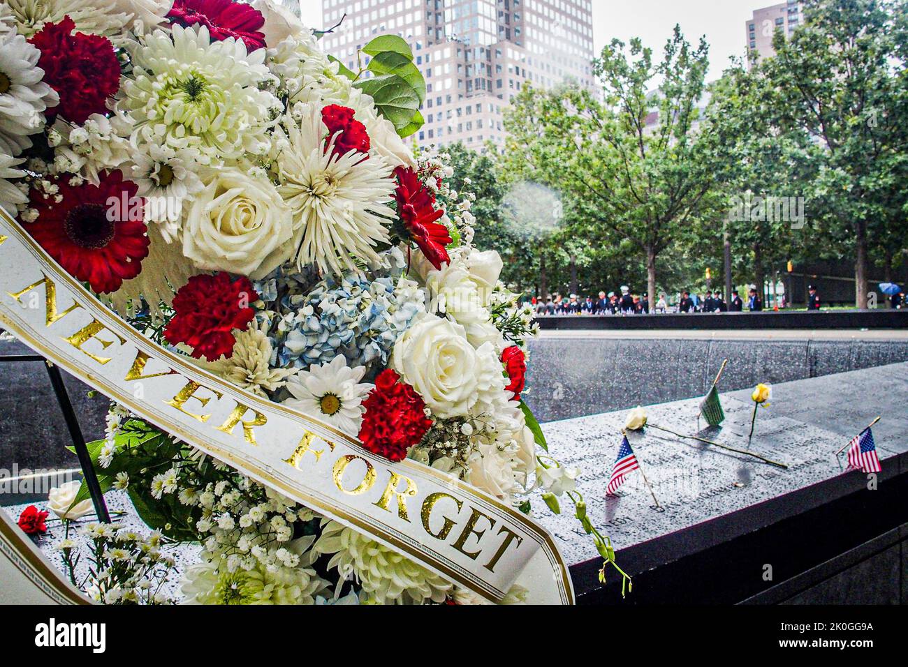 New York, New York, USA. 11th Sep, 2022. It was a rainy and melancholy ...