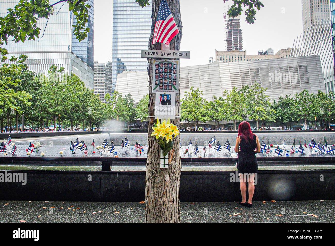 New York, New York, USA. 11th Sep, 2022. It was a rainy and melancholy ...