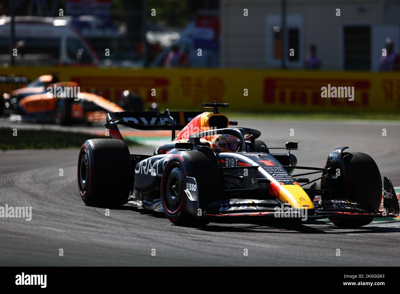 Monza, Italy. 11th Sep, 2022. Max Verstappen of Red Bull drives during ...