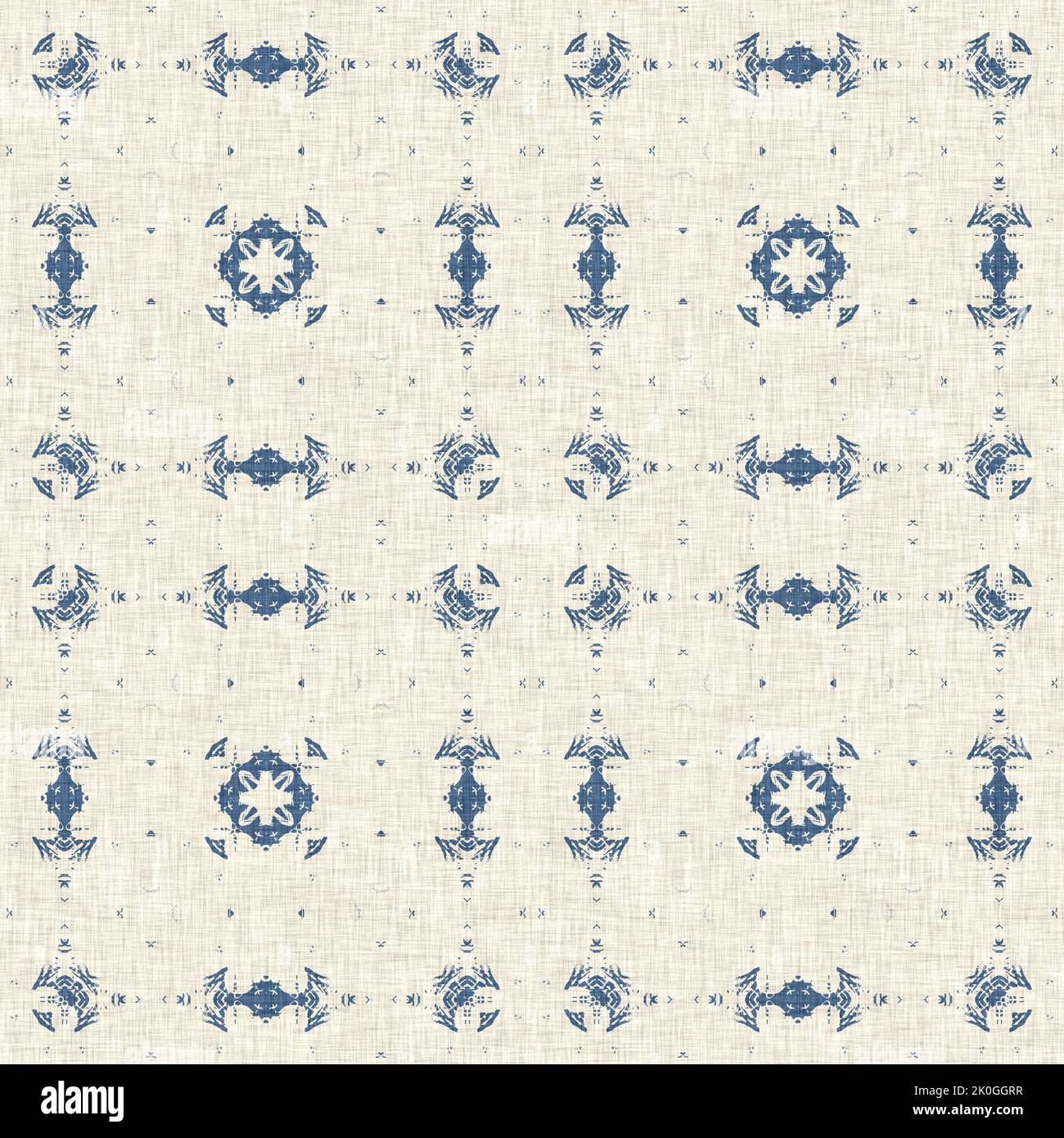 French blue quilt printed fabric pattern for shabby chic home decor ...