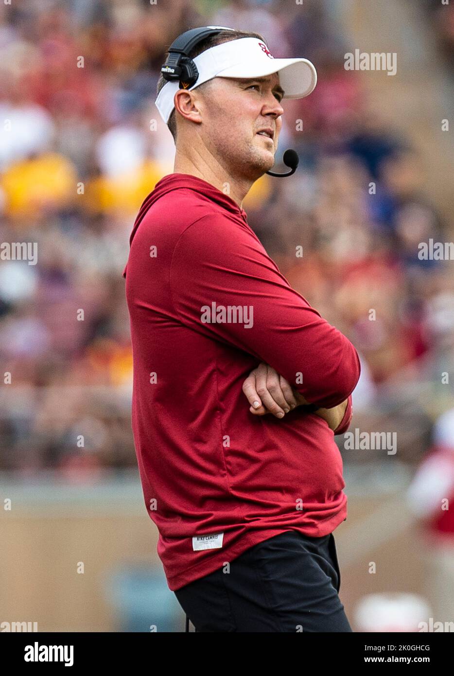 Stanford Stadium. 10th Sep, 2022. CA U.S.A. USC head coach Lincoln ...
