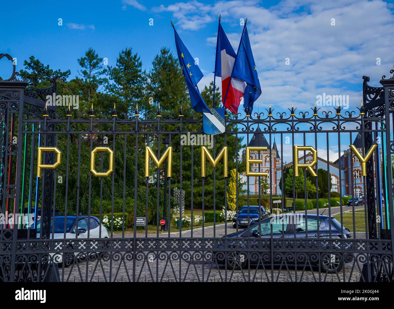 Entrance to the wine estate and historic headquarters of French ...