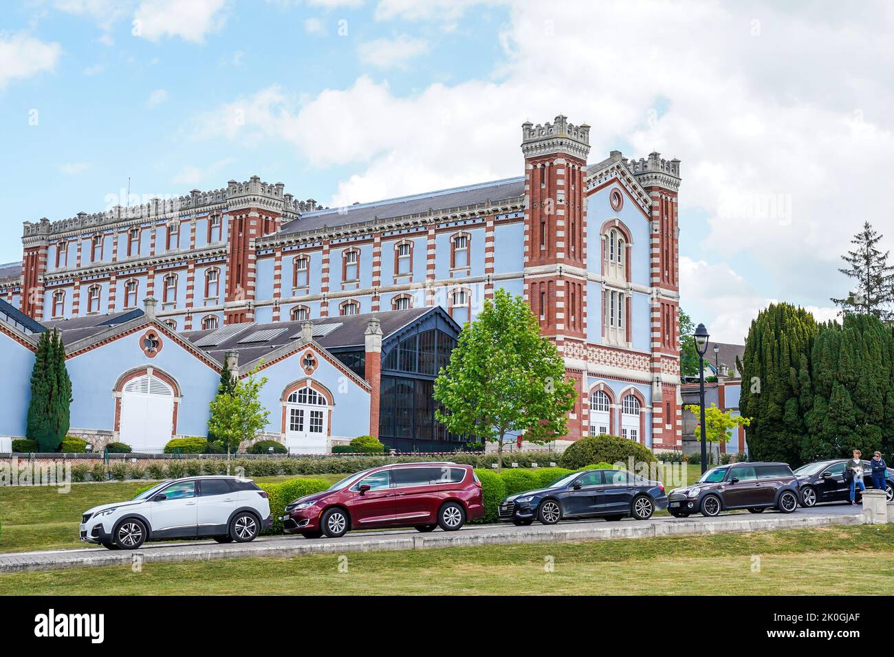 The facilities of Champagne Pommery at the wine estate and historic ...
