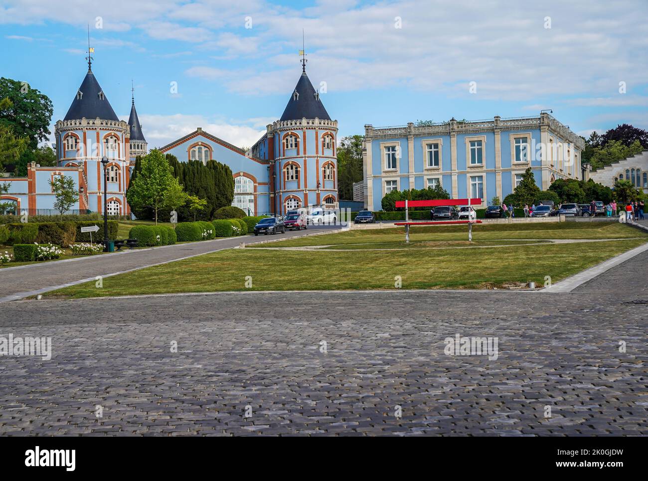 The facilities of Champagne Pommery at the wine estate and historic ...