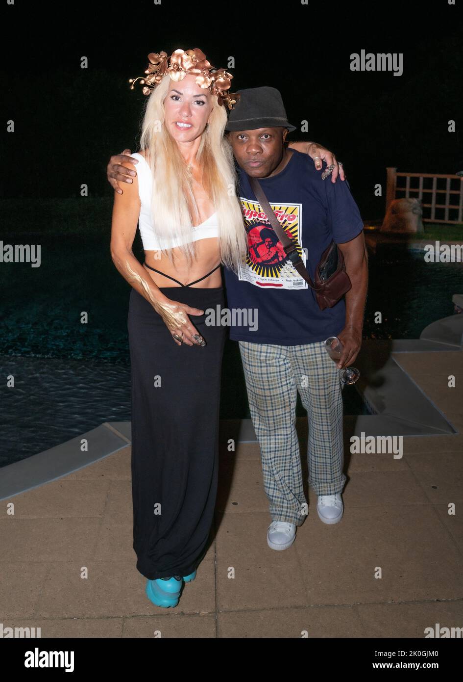Luciana Pampalone and DJ Kris Graham attend Sir Ivan's Summer End Party ...