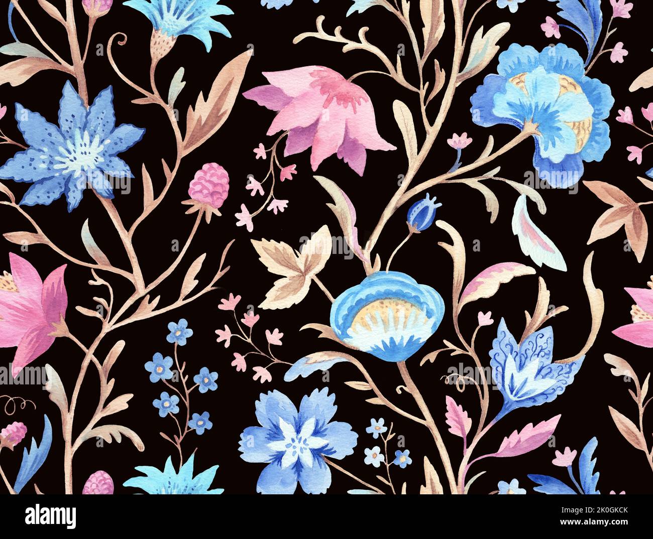 Vintage floral ornamental pattern ni victorian style for decor ...