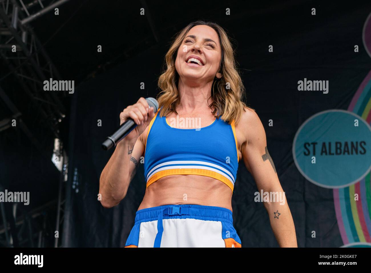 Mel C AKA Sporty Spice performing live on stage during the festival ...