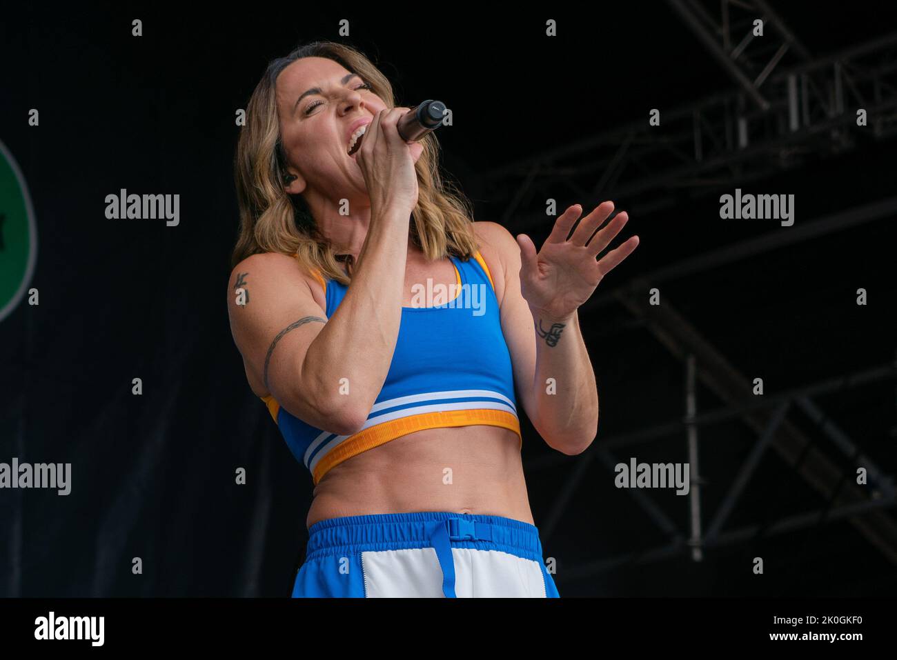Mel C AKA Sporty Spice performing live on stage during the festival ...