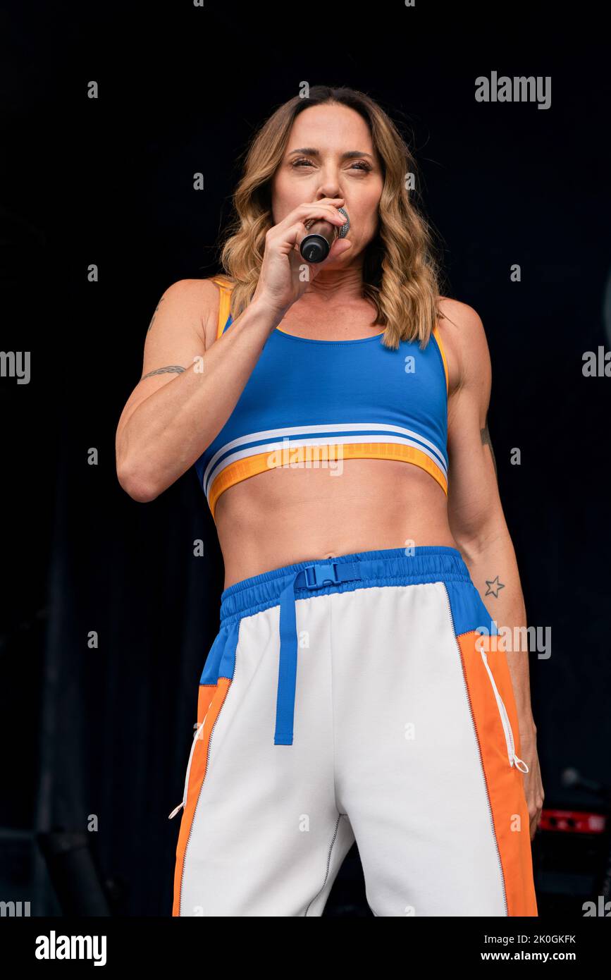 Mel C AKA Sporty Spice performing live on stage during the festival ...