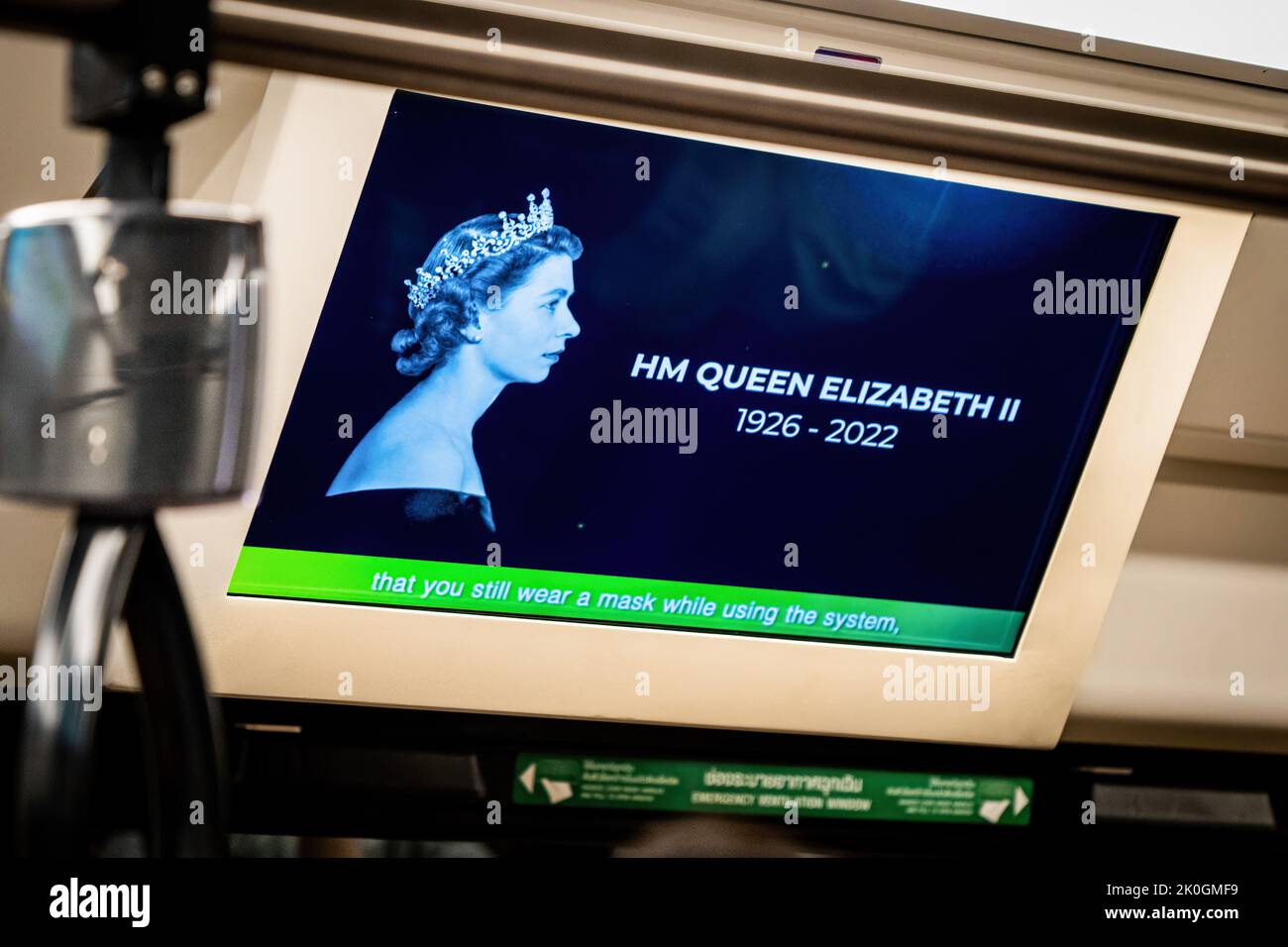 Bangkok, Thailand. 12th Sep, 2022. A tribute to Her Majesty Queen ...