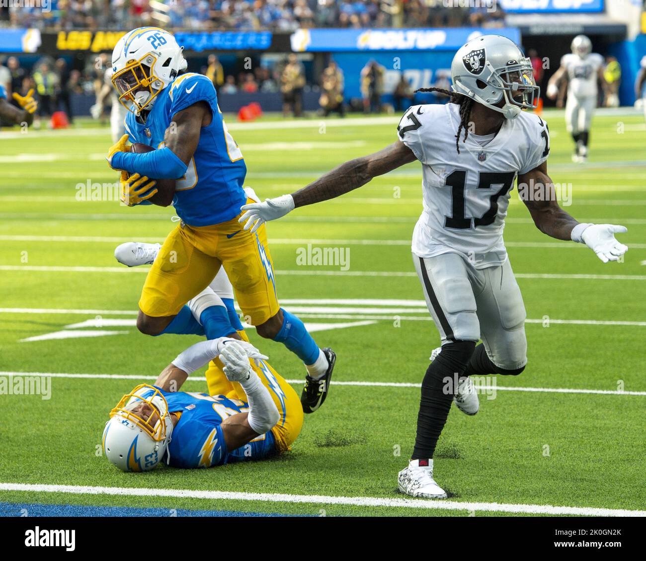 Inglewood, United States. 11th Sep, 2022. Chargers' cornerback Asante ...