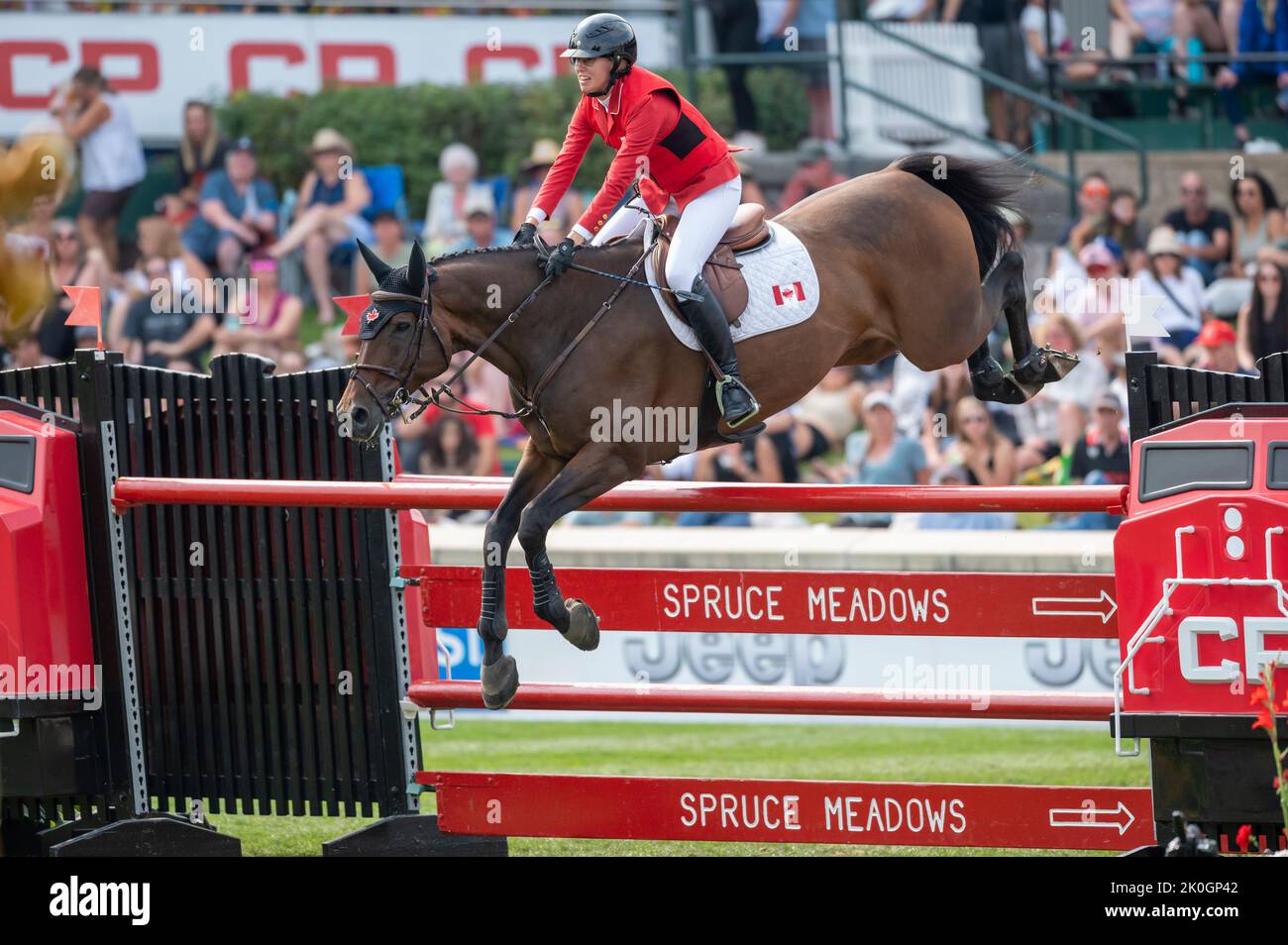 Calgary, Alberta, Canada, 11 September 2022. Amy Millar (CAN) riding ...