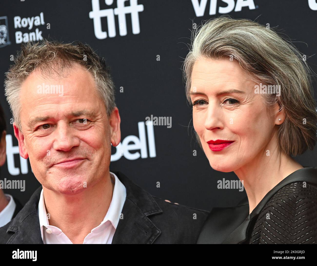 Michael Grandage and Gina McKee arrive at the premiere of My Policeman ...