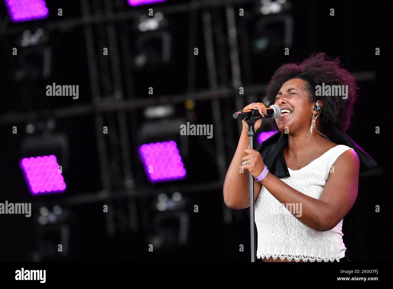 Kissia San, The Excitements performs during the Fete de l'Humanite in ...