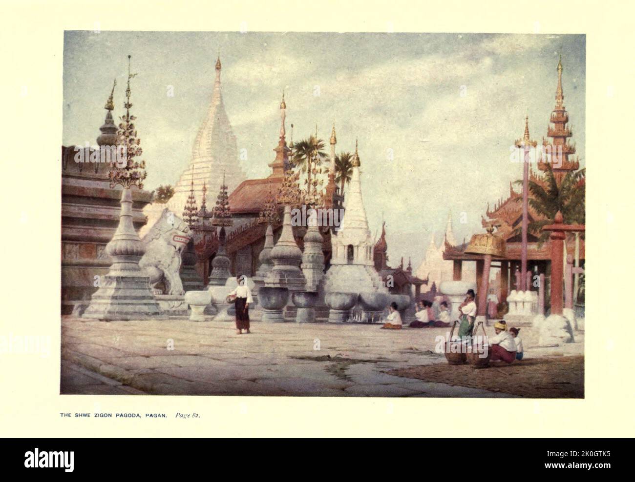 THE SHWE ZIGON PAGODA, PAGAN from the book ' Burma ' by Kelly, R ...