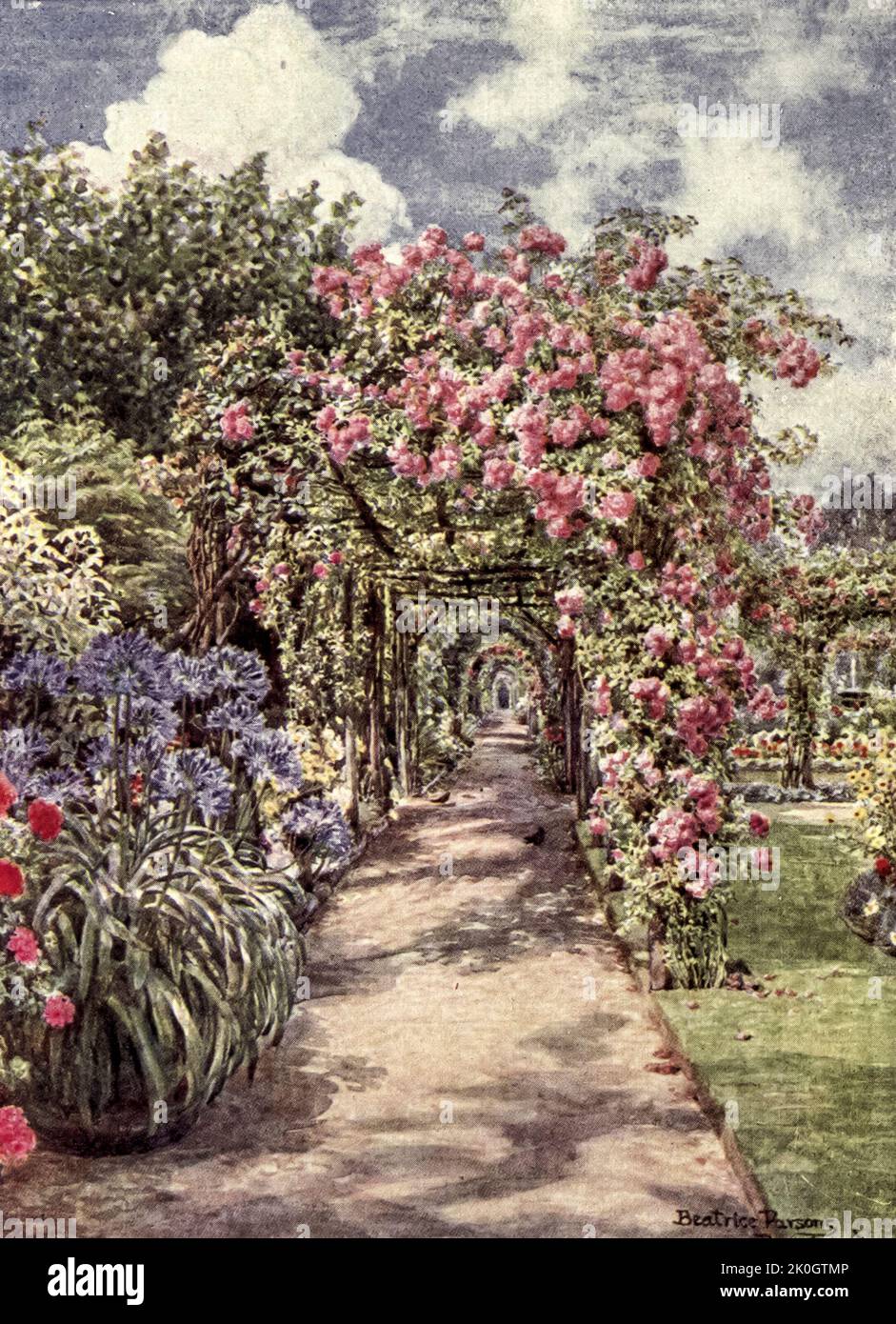 Pergola garden painting hi-res stock photography and images - Alamy