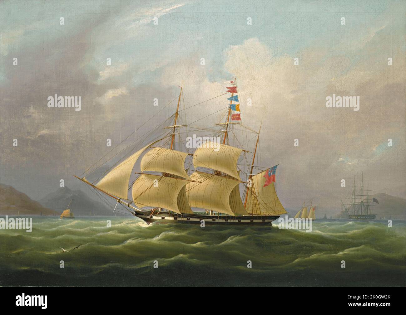 The barque Sylph, belonging to Mr. Alexander Robertson off the Macao ...