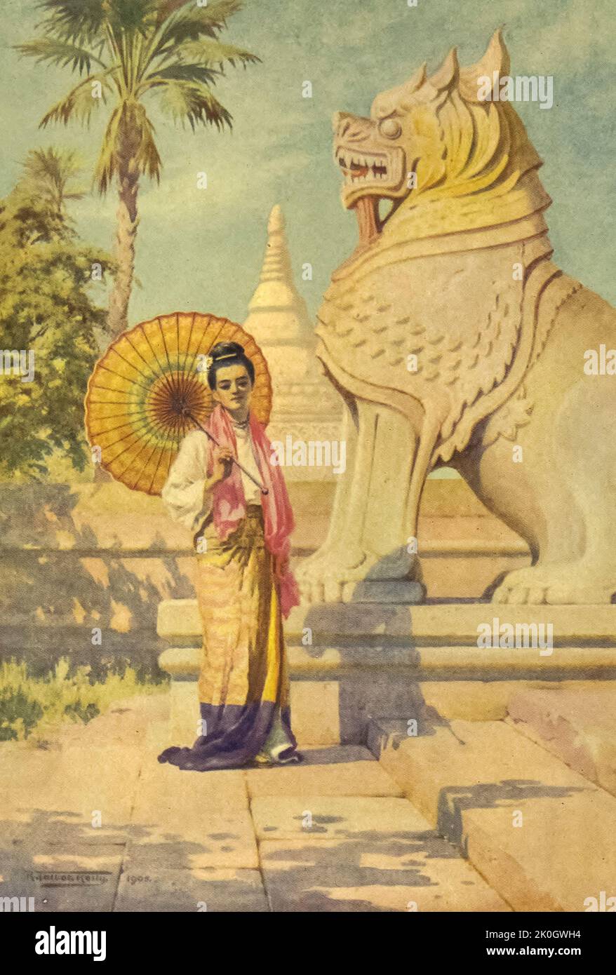 Beauty and the Beast from the book ' Burma ' painted and described by ...
