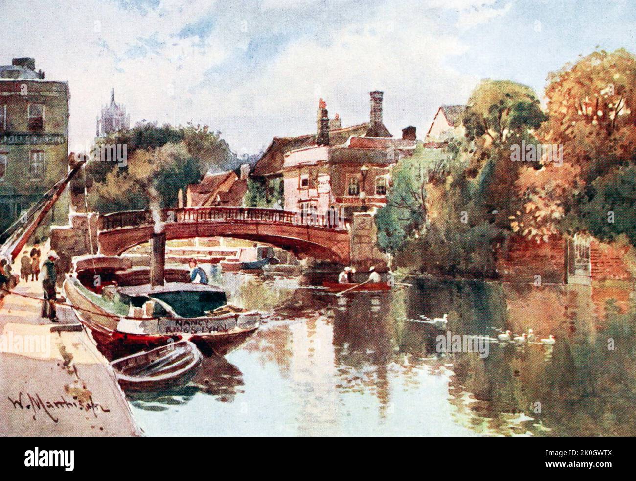 The Great Bridge — Bridge Street Cambridge This view is painted from ...