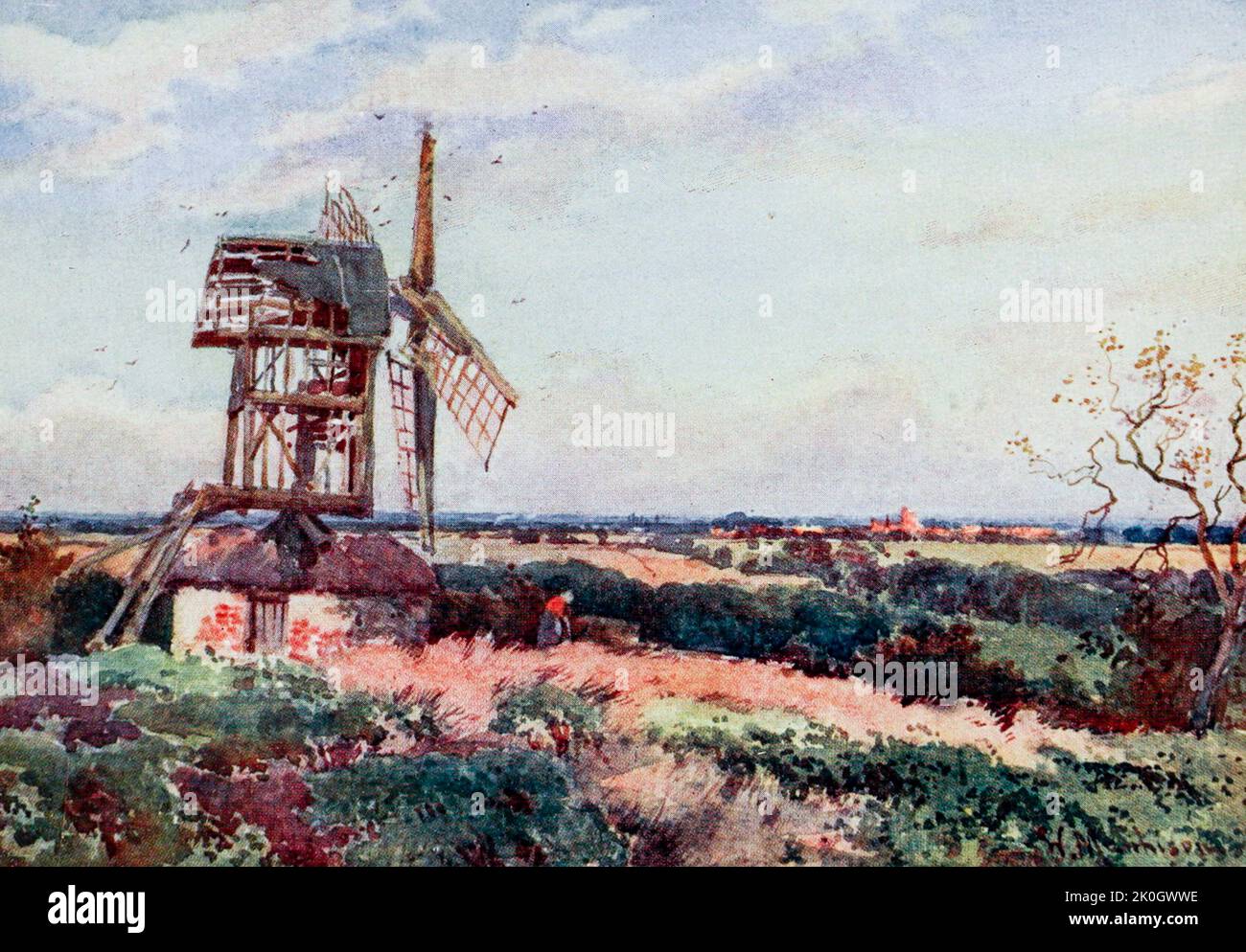 Madingley Windmill Cambridge This old ruin is on a hill near Madingley ...