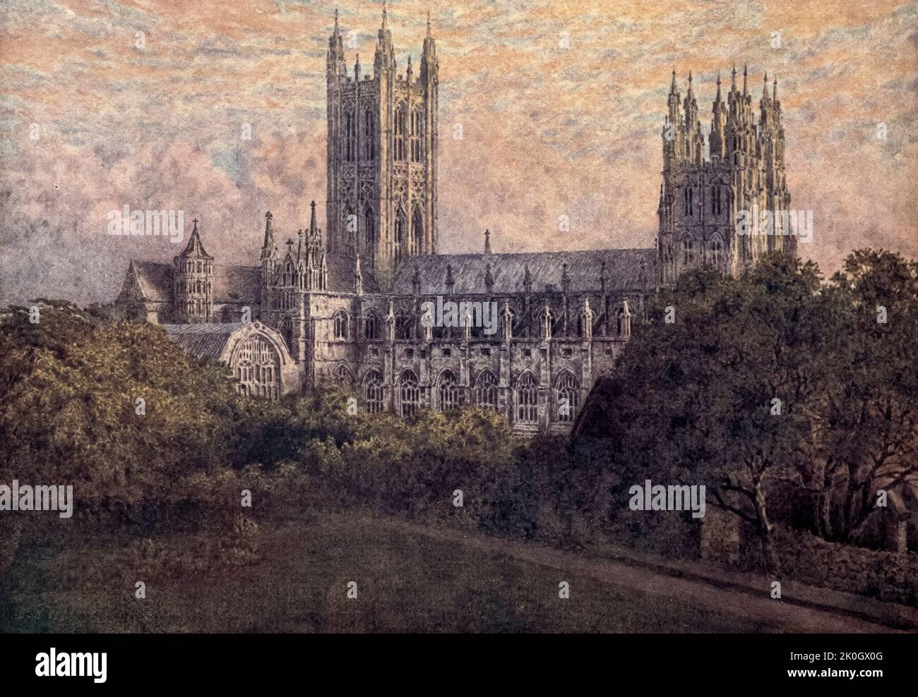 The North Side of the Cathedral Canterbury. Before the present ...