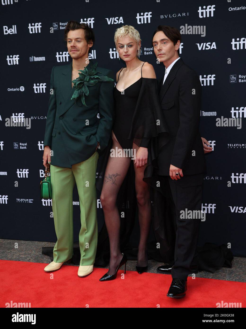 Toronto, ON. 11th Sep, 2022. Harry Styles, Emma Corrin, David Dawson at ...