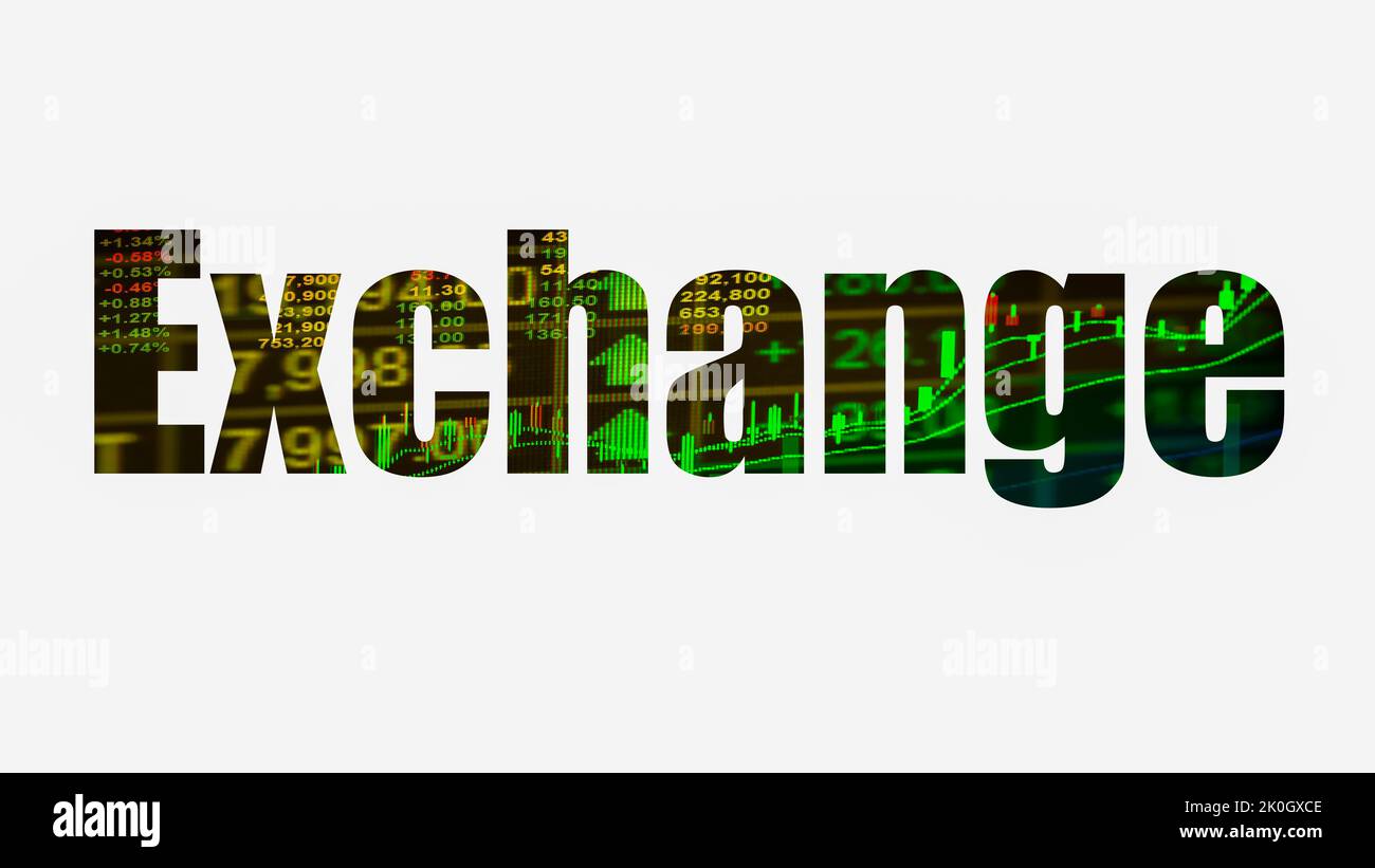 Business word. Stock market or forex trading graph and candlestick ...