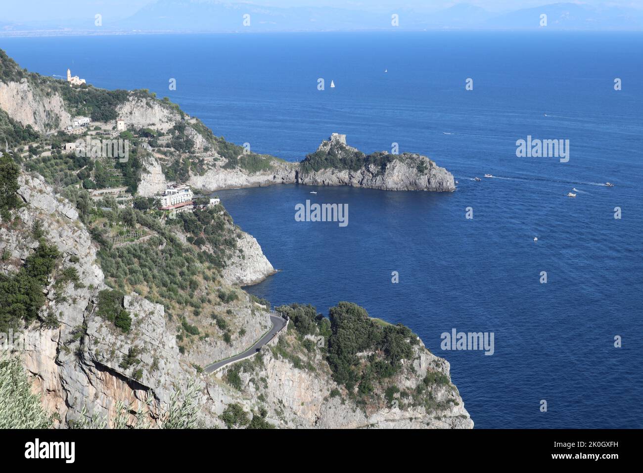 Furore - Torre di Conca dalla litoranea Stock Photo - Alamy