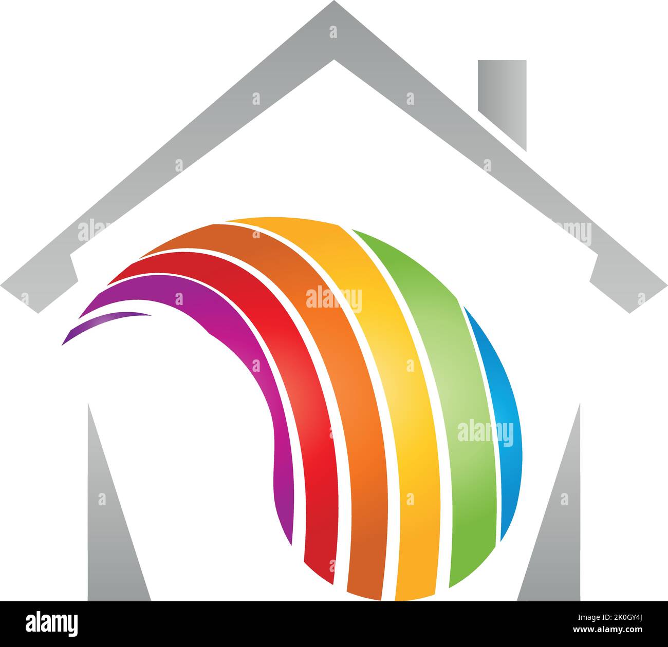 House in color, painter, printer, craftsman, logo Stock Vector Image ...
