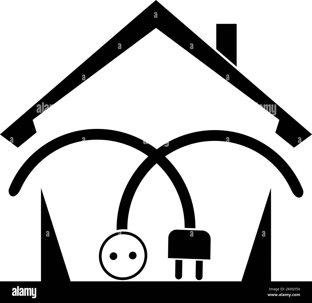 Power plug, socket, electrician, handyman, logo Stock Vector Image ...