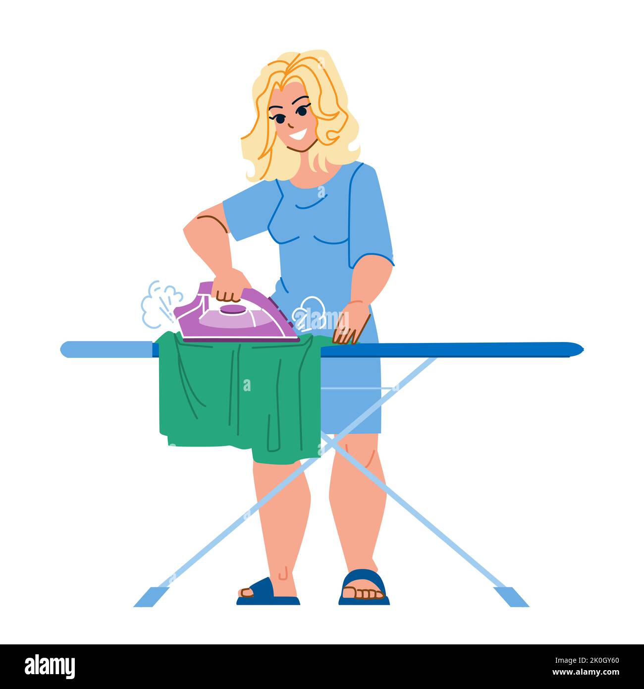 woman iron vector Stock Vector Image & Art - Alamy