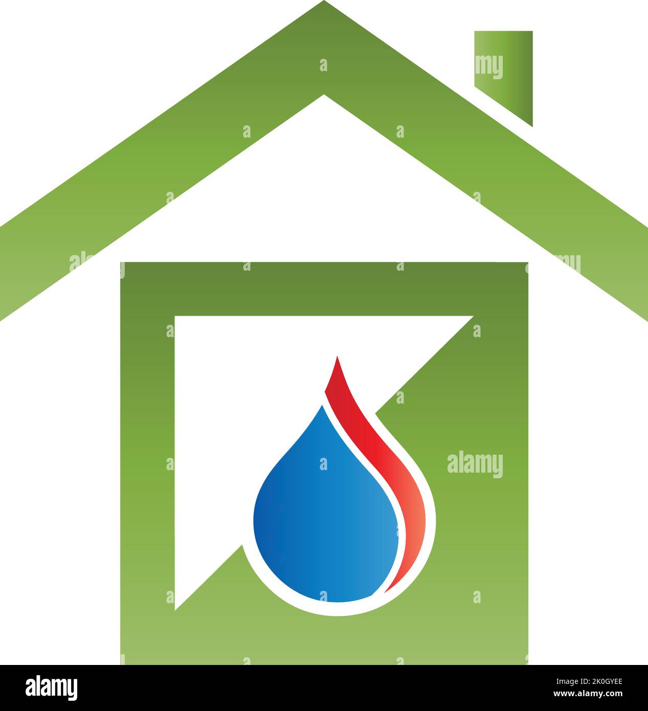 House, Flame, Plumber, Installer, Repairman, Logo Stock Vector Image ...