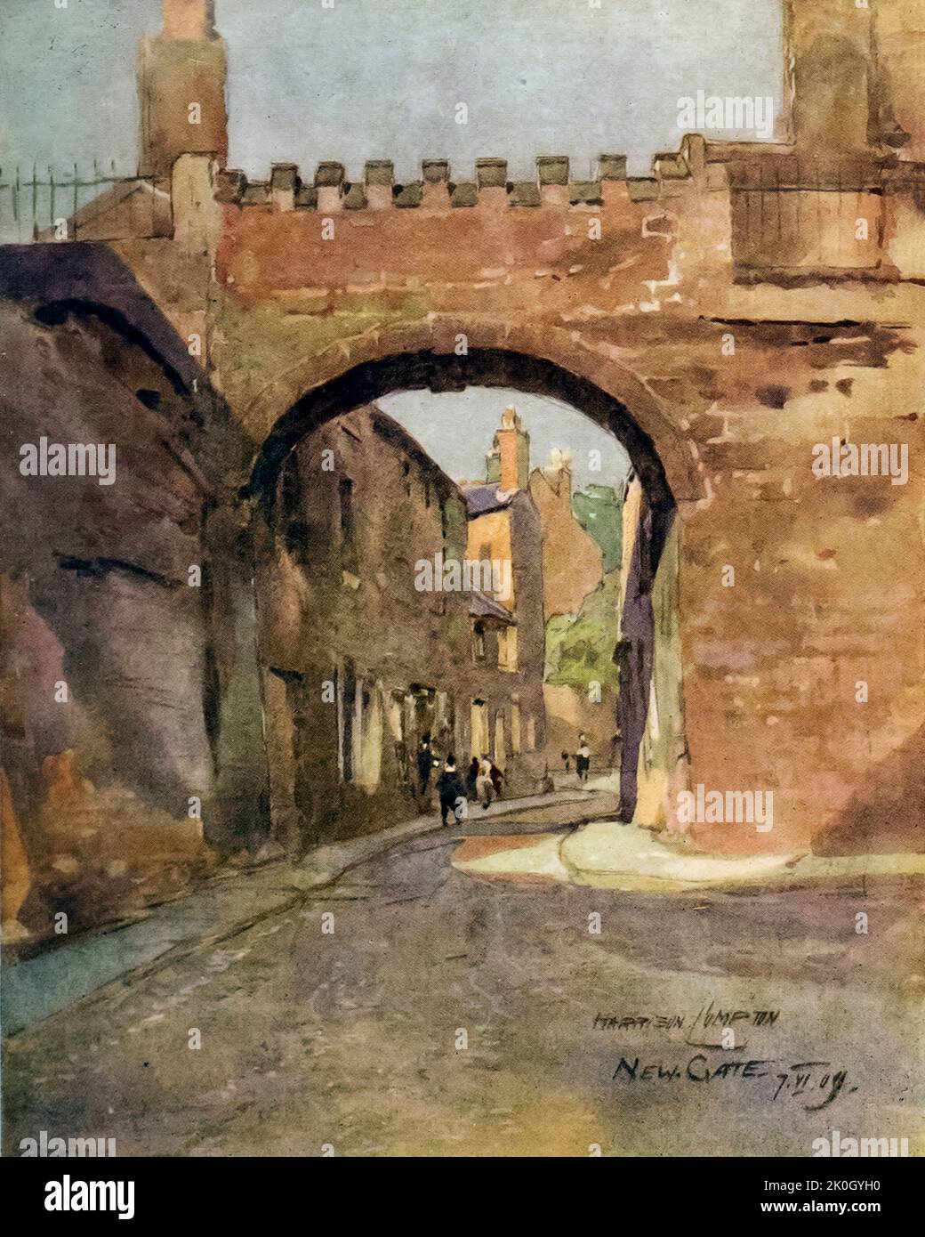 The Pepper Gate, Chester from ' Chester water-colours ' by Compton, E ...
