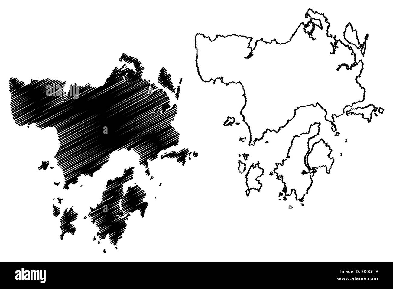 Langkawi Islands (Malaysia, Indian Ocean) map vector illustration ...