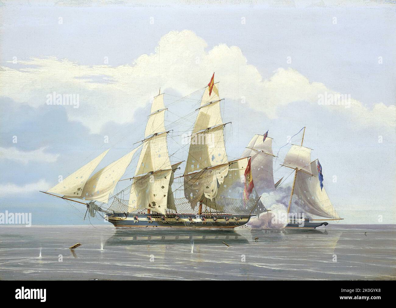 The capture of the slaver 'Formidable' by HMS 'Buzzard', 17 December ...