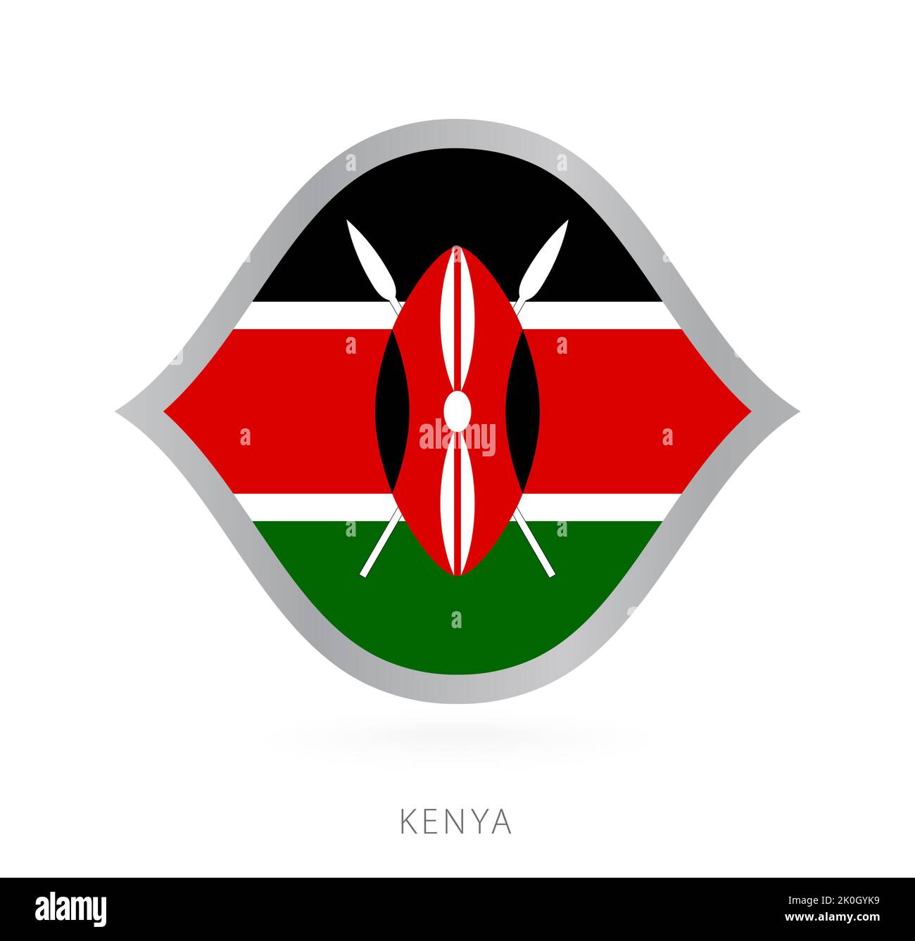 Kenya national team flag in style for international basketball ...