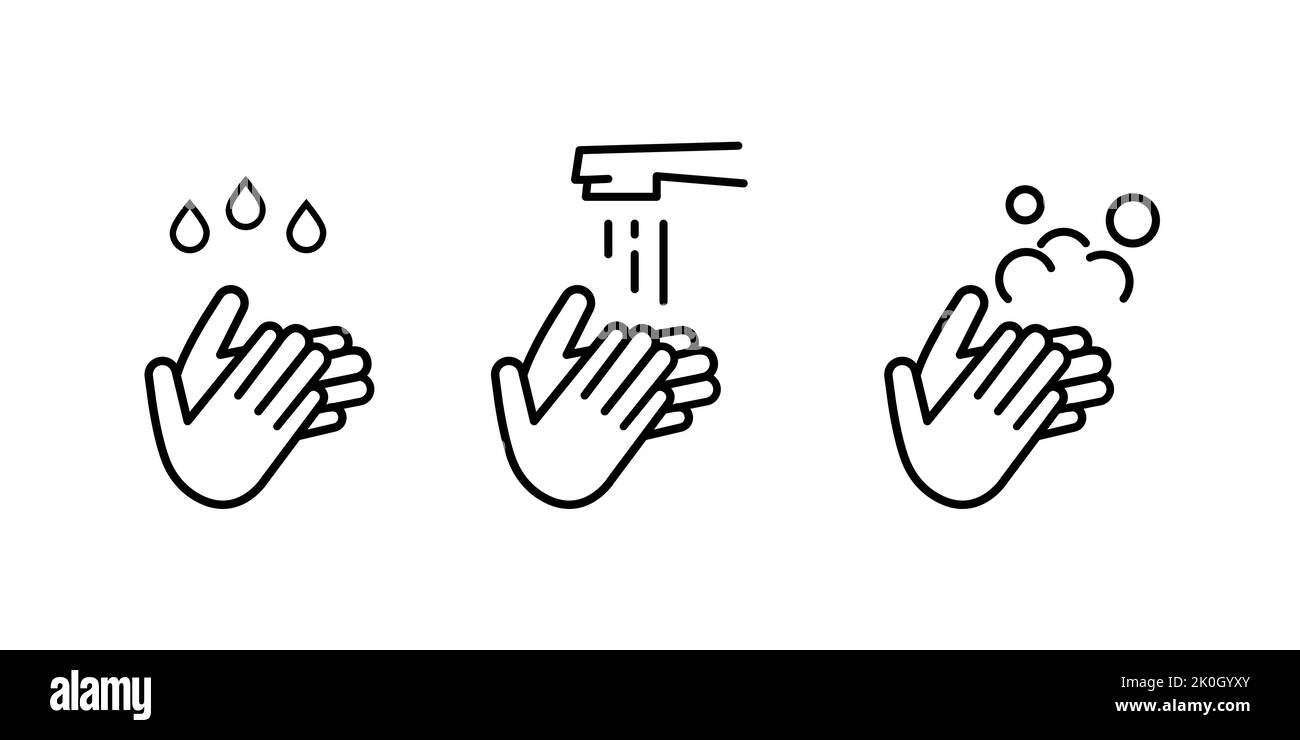 Handwash safety sign Cut Out Stock Images & Pictures - Alamy