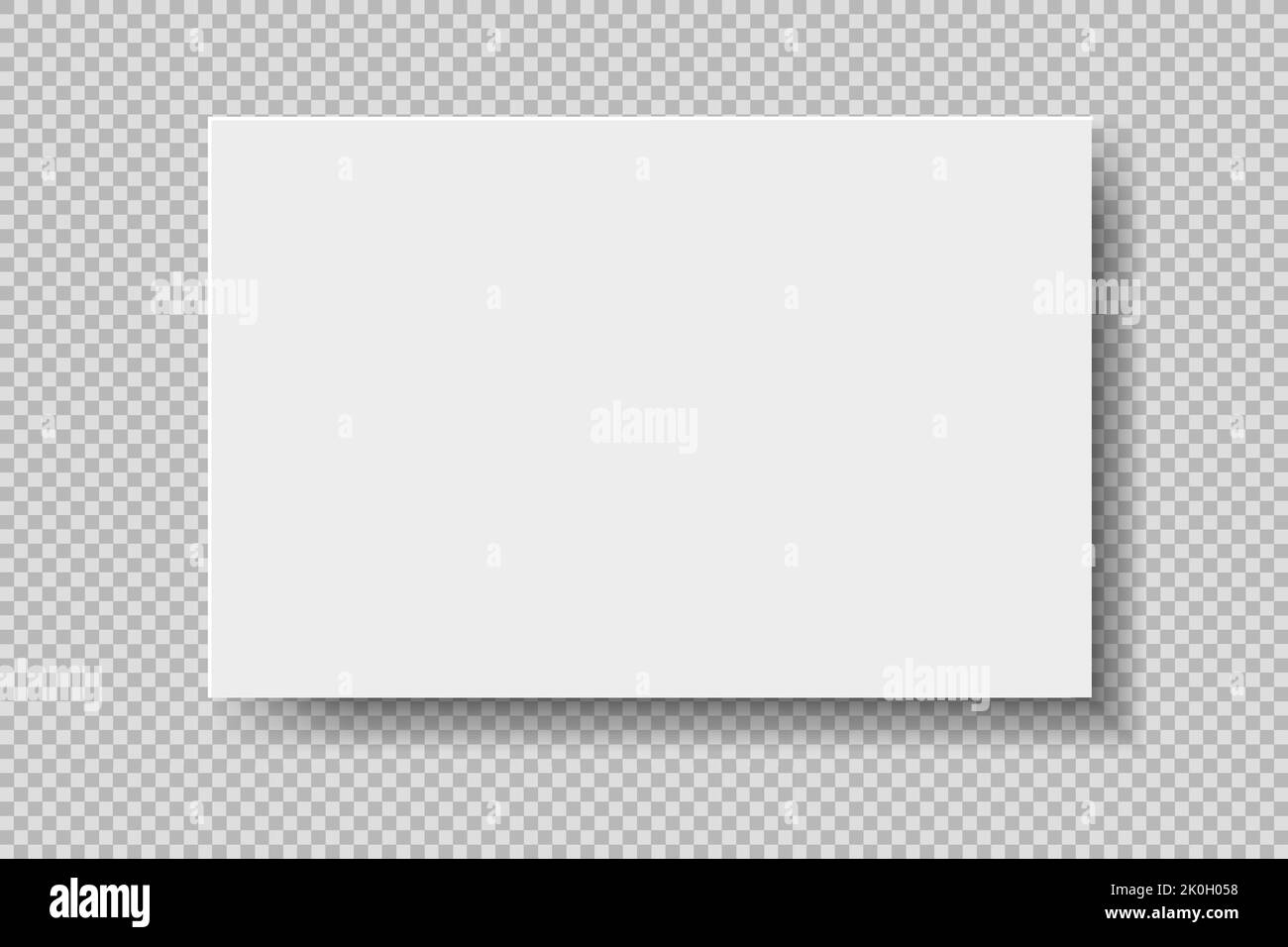 White realistic blank paper page with shadow isolated on transparent ...