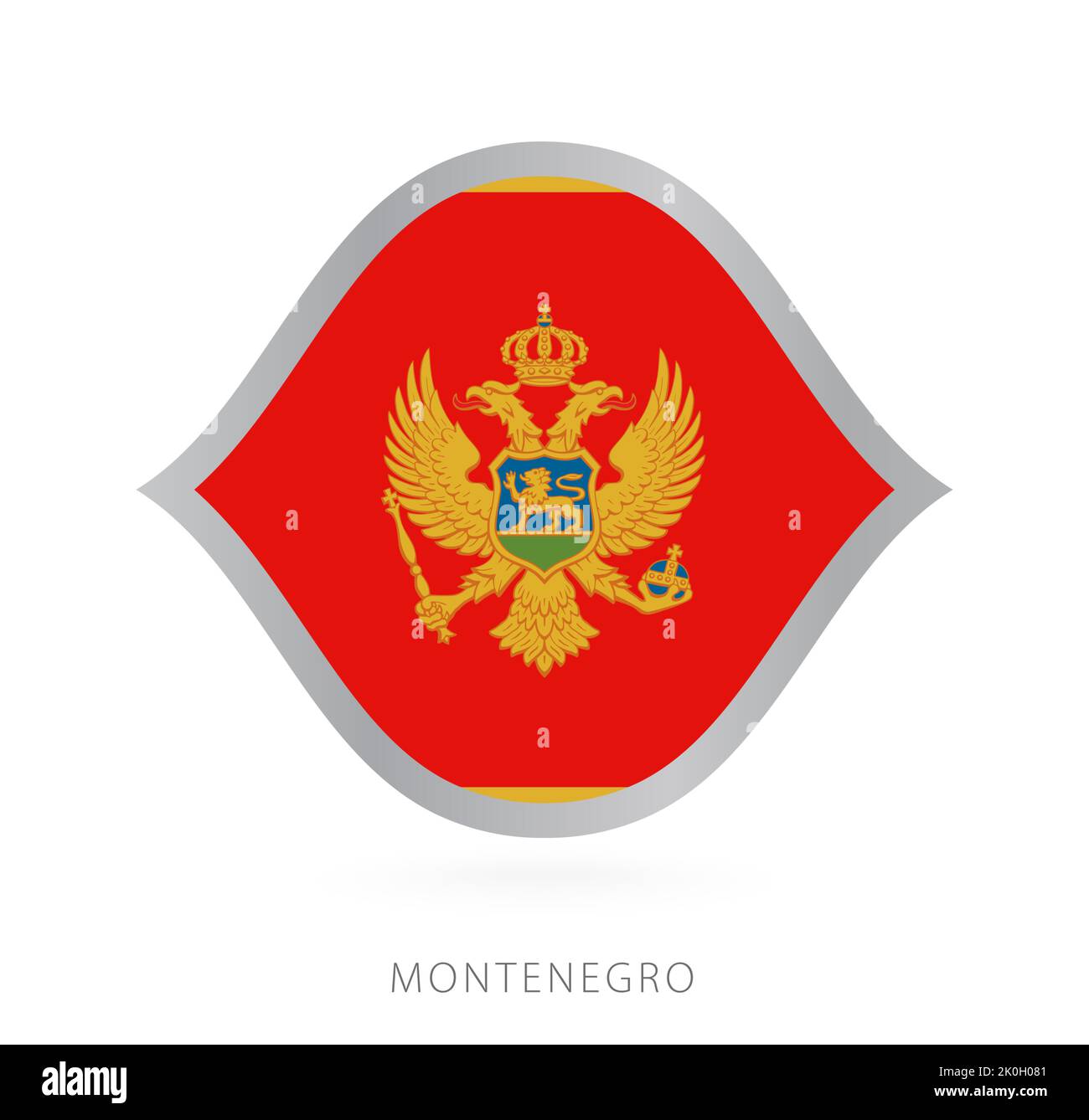 Montenegro national team flag in style for international basketball ...
