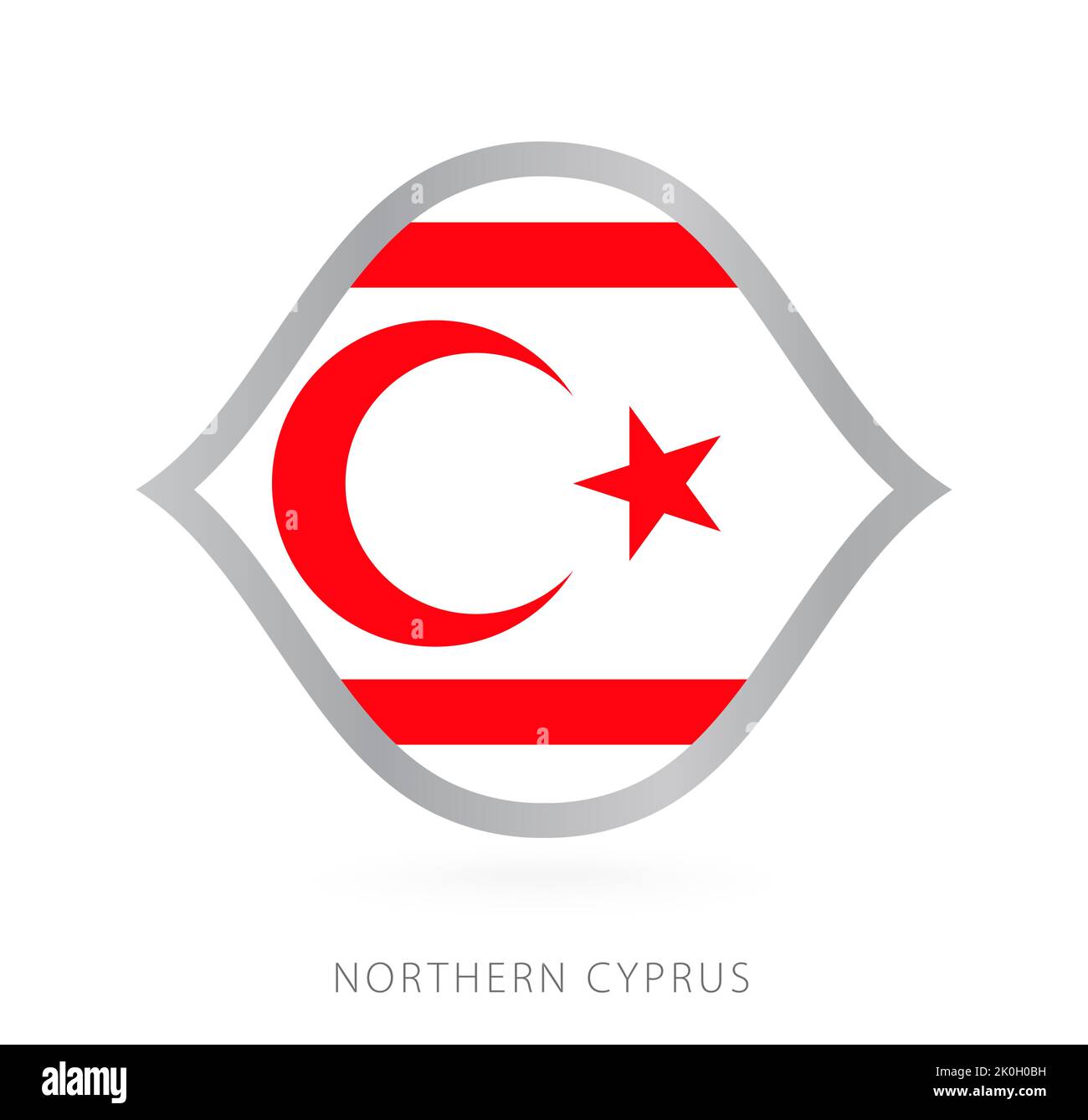 Northern Cyprus national team flag in style for international ...